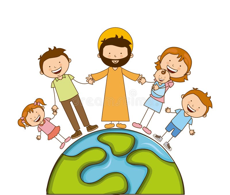God and family design stock illustration. Illustration of christian ...