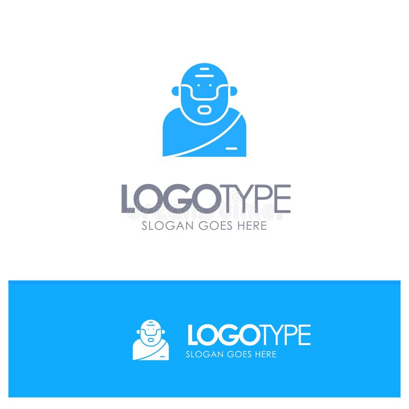 God, Greek, Mythology, Old Blue Solid Logo with Place for Tagline Stock ...