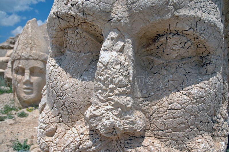 Monumental God Heads on Mount Nemrut, Turkey Stock Image - Image of ...