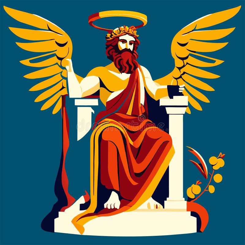 God of the Immaculate Conception. Vector Illustration in Flat Style ...