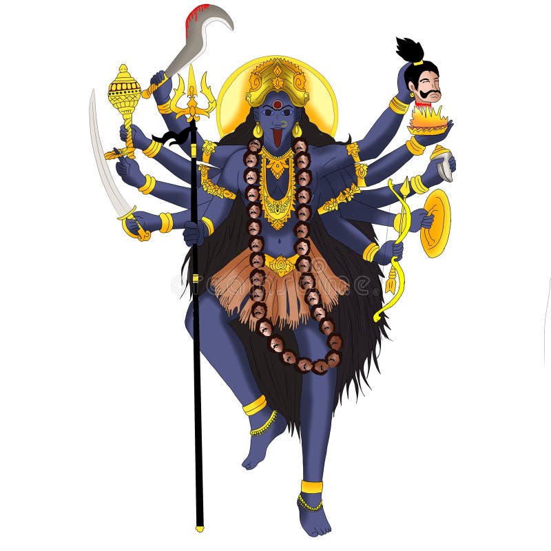 This is a God of India Her Name is Mahakali Stock Vector - Illustration ...