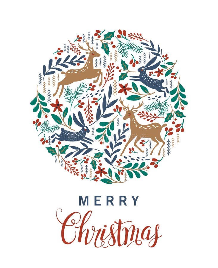 God Jul Kort Med Julklapp Vector Vektor Illustrationer - Illustration ...