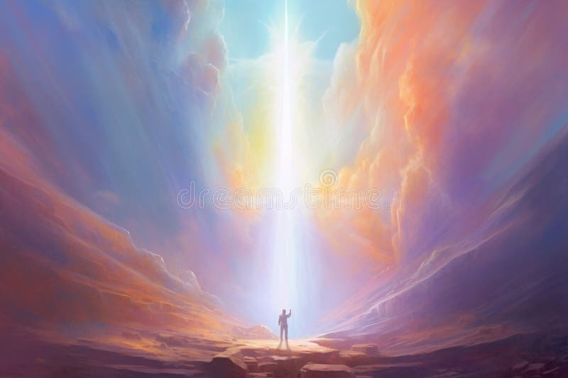 God Light Abstract Interpretation and Illustration. Generative AI Stock ...