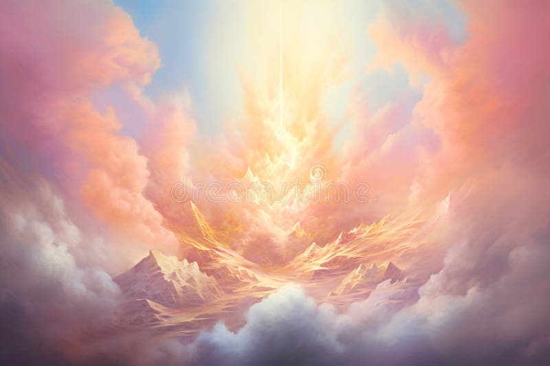 God Light Abstract Interpretation and Illustration. Generative AI Stock ...