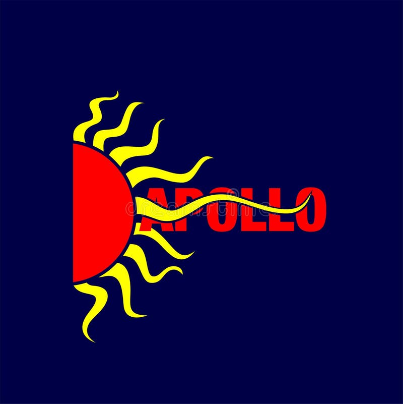 God of Light Apollo Vector Typo Monogram Stock Vector - Illustration of ...