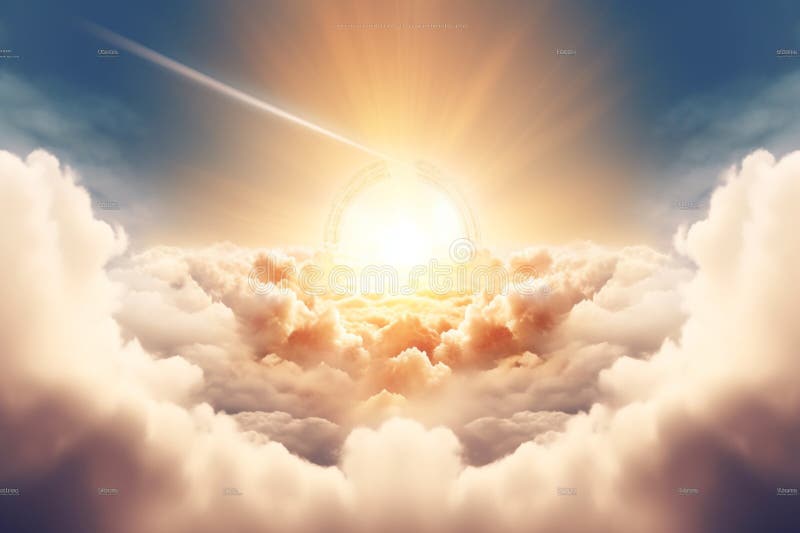 God Light in Heaven Visualization. Generative AI Stock Illustration ...
