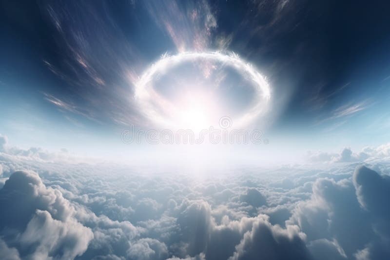 God Light in Heaven Visualization. Generative AI Stock Illustration ...