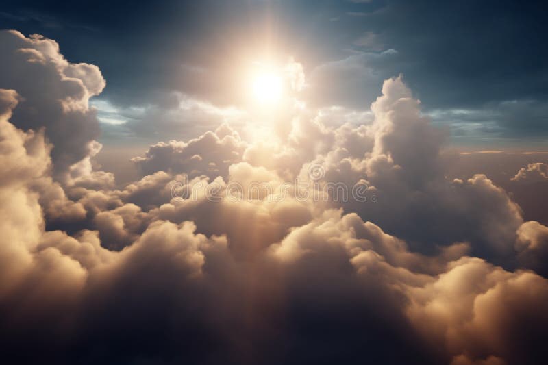 God Light in Heaven Visualization. Generative AI Stock Illustration ...