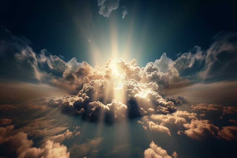 God Light in Heaven Visualization. Generative AI Stock Illustration ...