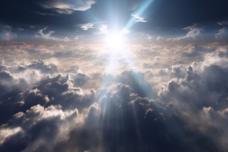 God Light in Heaven Visualization. Generative AI Stock Illustration ...