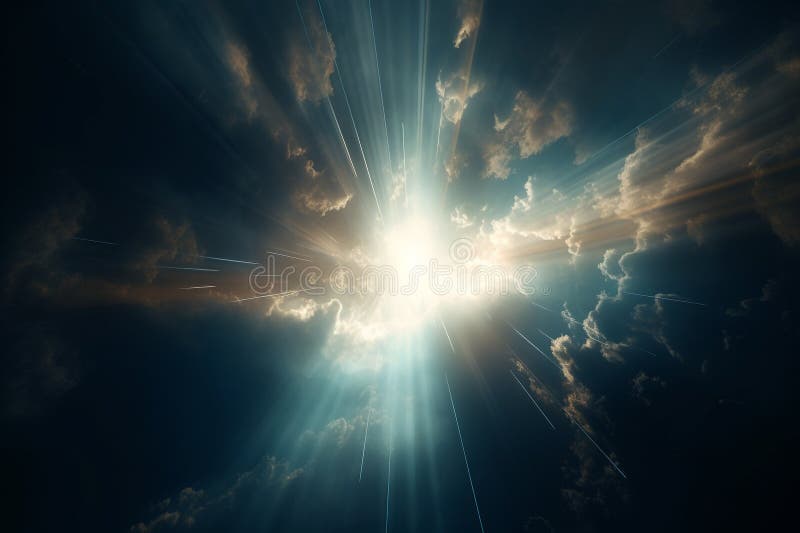 God Light in Heaven Visualization. Generative AI Stock Illustration ...