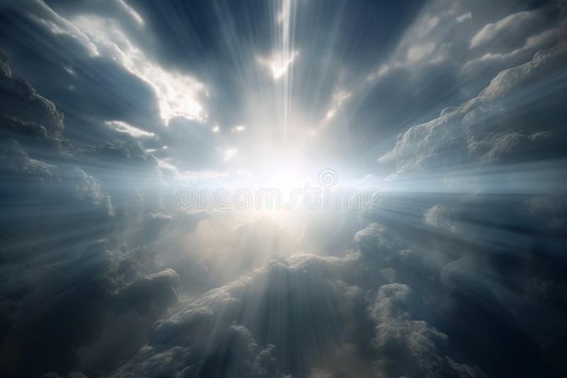 God Light in Heaven Visualization. Generative AI Stock Illustration ...
