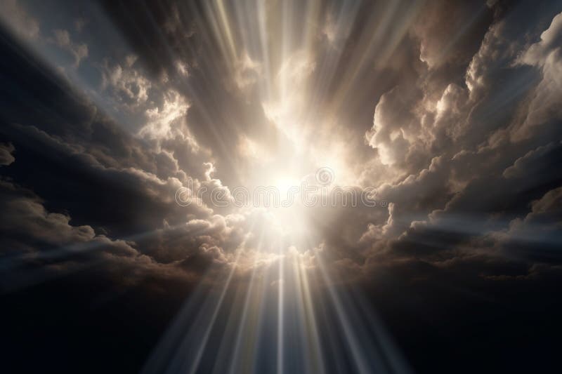 God Light in Heaven Visualization. Generative AI Stock Illustration ...