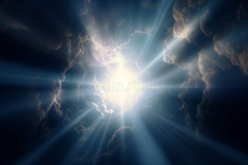 God Light in Heaven Visualization. Generative AI Stock Illustration ...