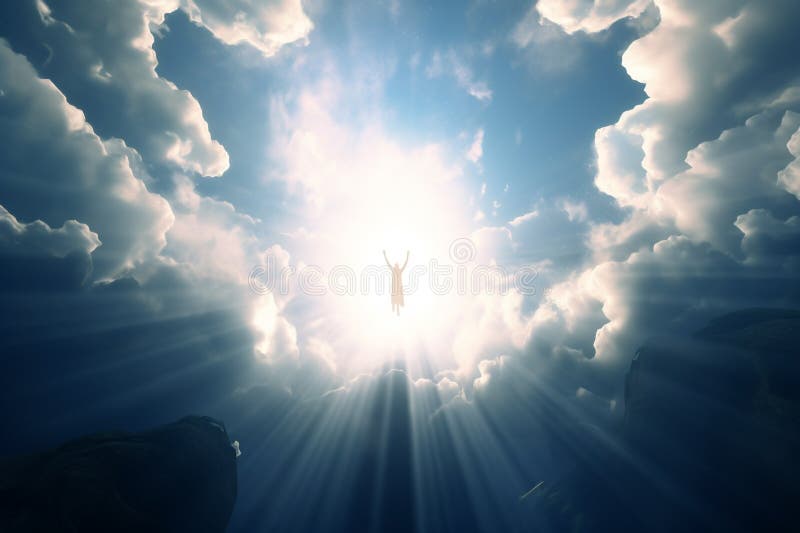 God Light in Heaven Visualization. Generative AI Stock Illustration ...