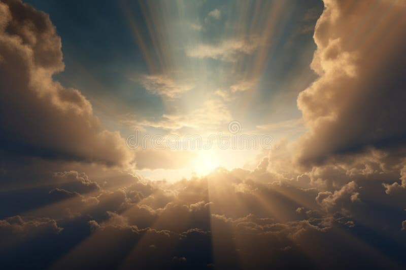 God Light in Heaven Visualization. Generative AI Stock Illustration ...