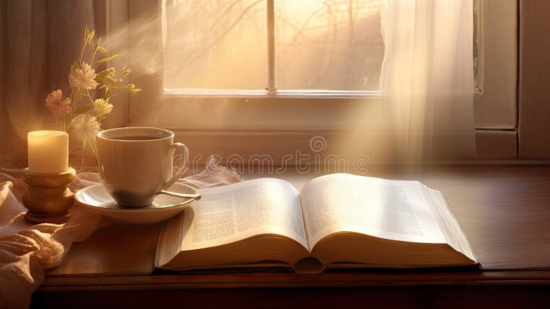 God morning devotion stock illustration. Illustration of praise - 307626196
