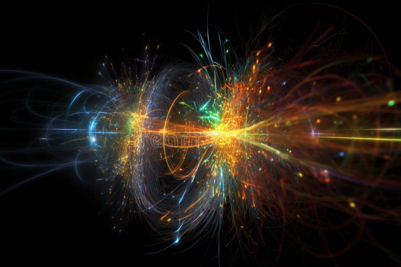 God Particle or Higgs Boson Illustration during Atoms Coalition Stock ...