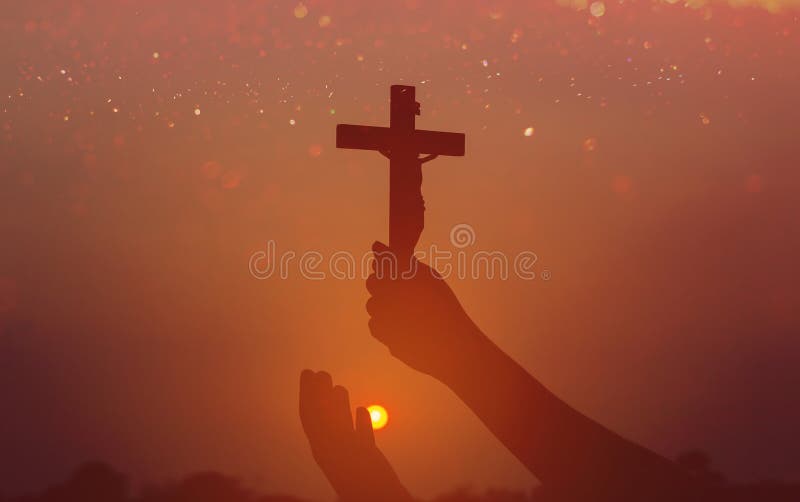 God, Prayer and Asking for Blessings from the Things You Respect Stock ...