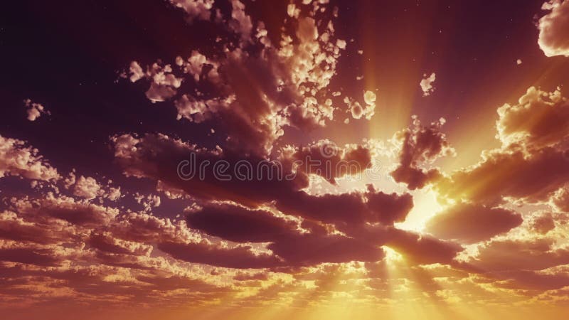 God Ray Sunbeam Sky Sunset 4k Stock Footage - Video of lapse, backdrop ...