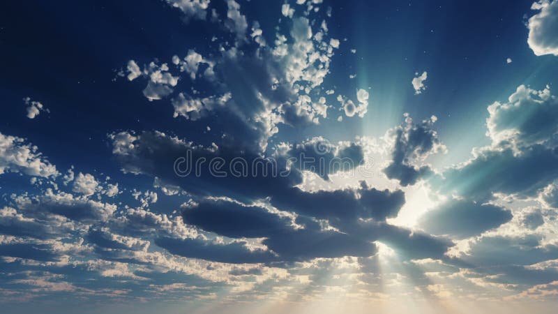 God ray Sunbeam sky sunset stock video. Video of storm - 320171907