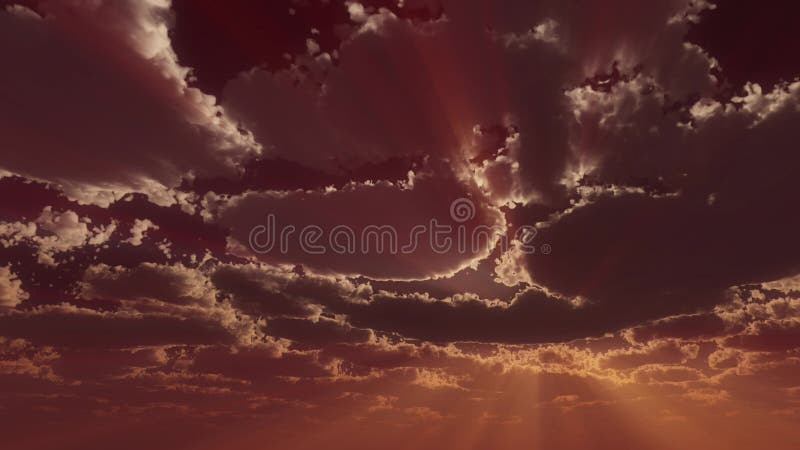 God ray sunset clouds 4k stock video. Video of landscape - 263579897
