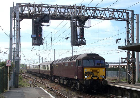 God Save the King Headboard on Train at Carnforth Editorial Photo ...