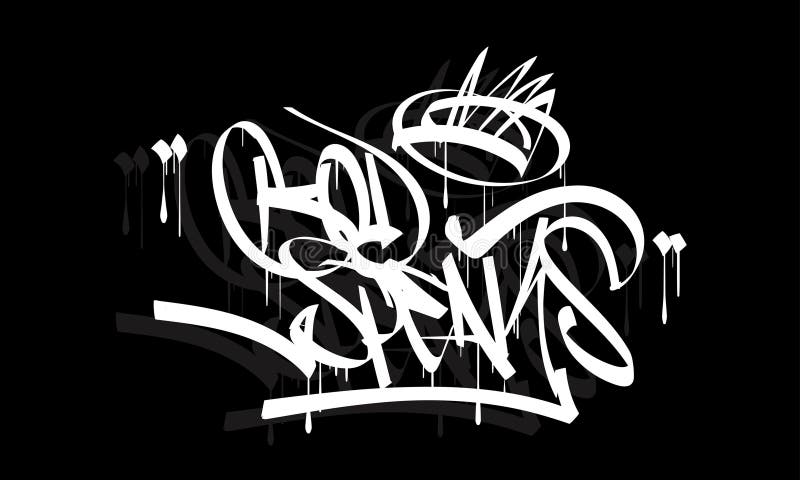 GOD SPEAKS Word Graffiti Tag Style Stock Vector - Illustration of ...