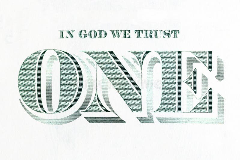 In God we Trust - Inscription from the Dollar Bill. Stock Image - Image ...