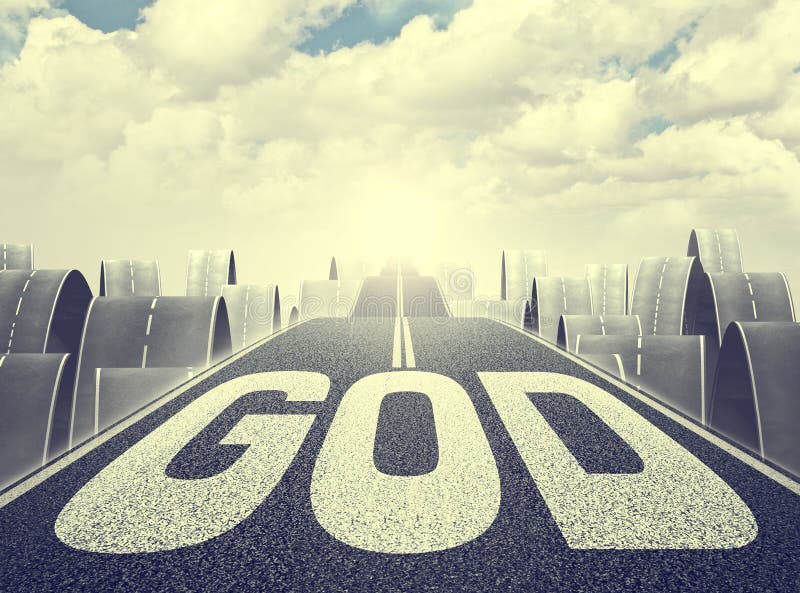 God way stock image. Image of highway, street, white - 59216701