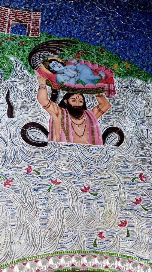 Lord Krishna stock image. Image of lord, cross, hand - 128838061