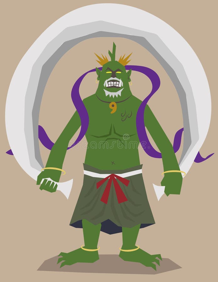 God of wind stock illustration. Illustration of wind - 24940191