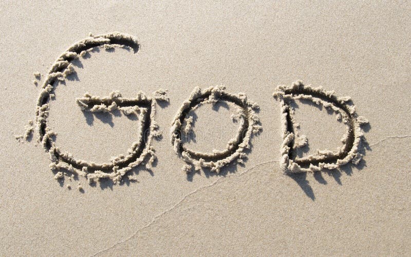 God stock image. Image of water, drawn, writing, ocean - 62442155