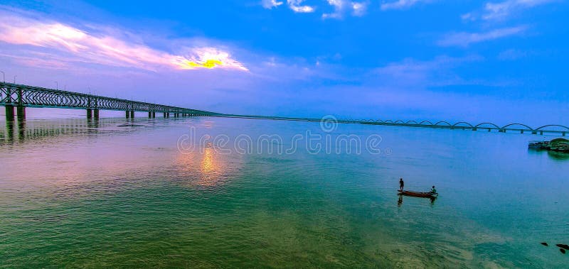 Sacred Godavari River at Sunset, Rajahmundry, Andhrapradesh, India ...