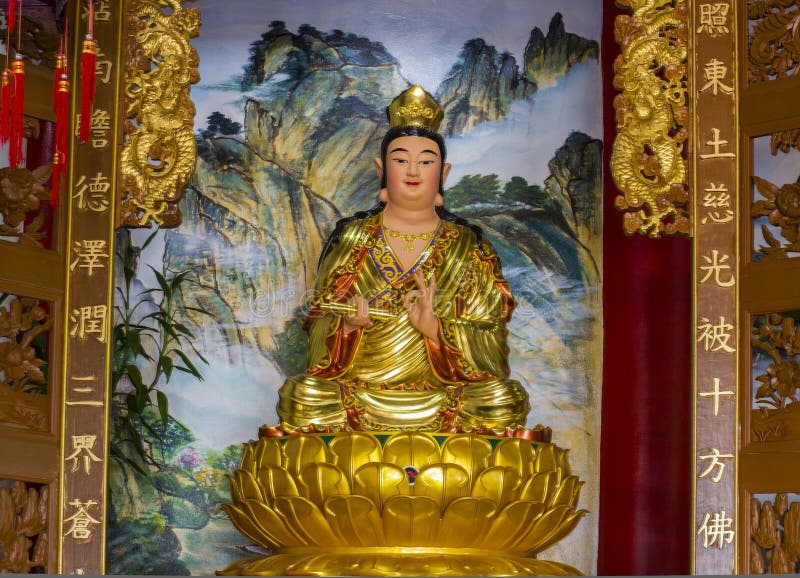 The Goddess of Compassion and Mercy Statue Stock Image - Image of ...