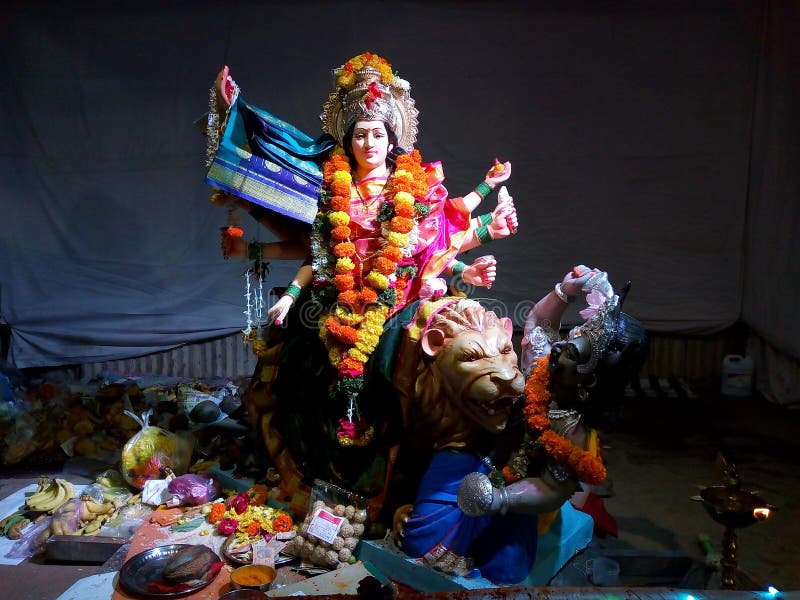 Goddess Durga the Angry Lady Stock Photo - Image of clothing, dance ...