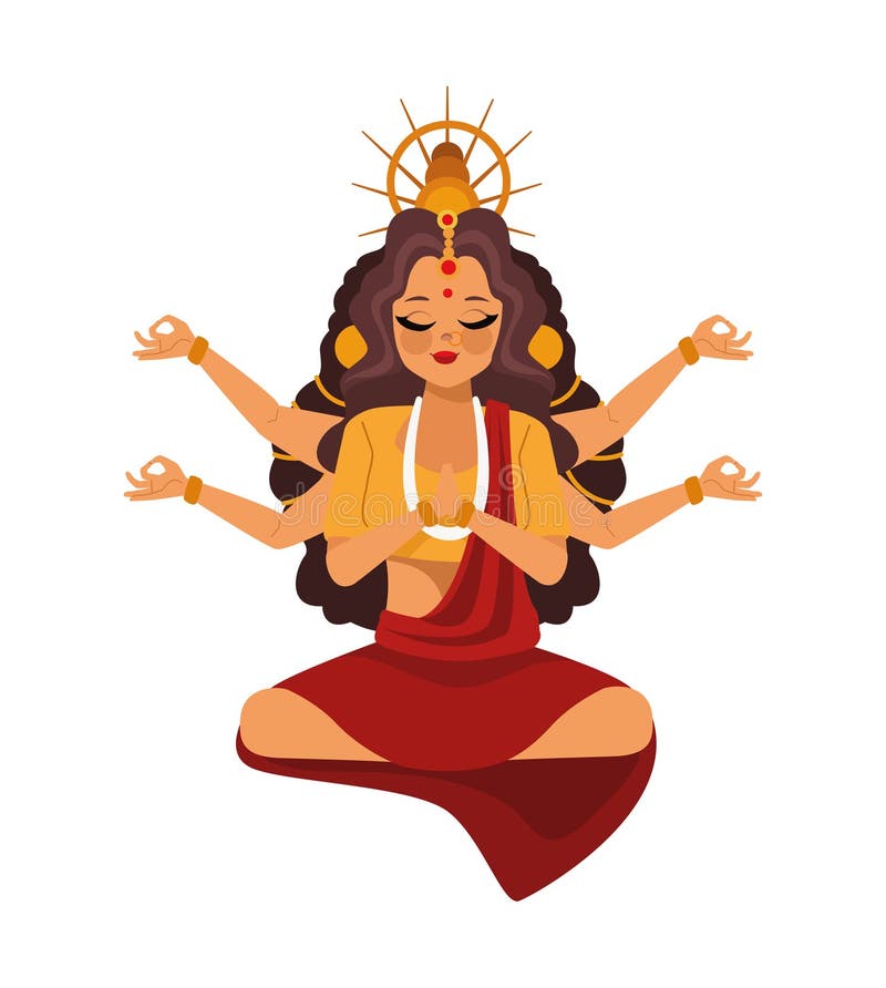 Goddess durga character stock vector. Illustration of vijayadashami ...