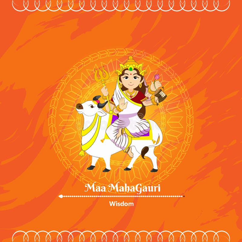 Goddess Durga - All Nine Forms of Durga Maa Stock Vector - Illustration ...