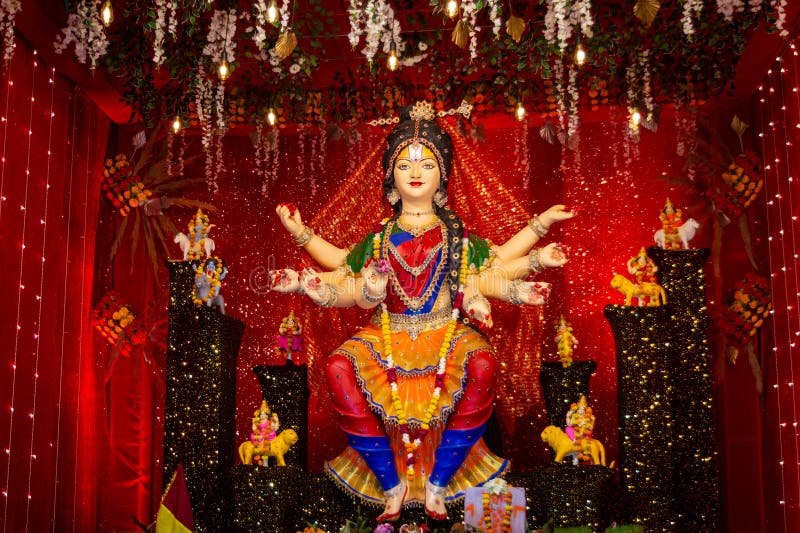 Goddess durga idol stock image. Image of cultural, india - 405390509