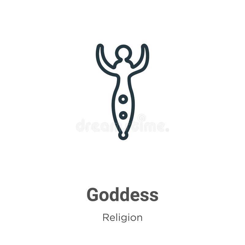 Goddess Vector Icon on White Background. Flat Vector Goddess Icon ...