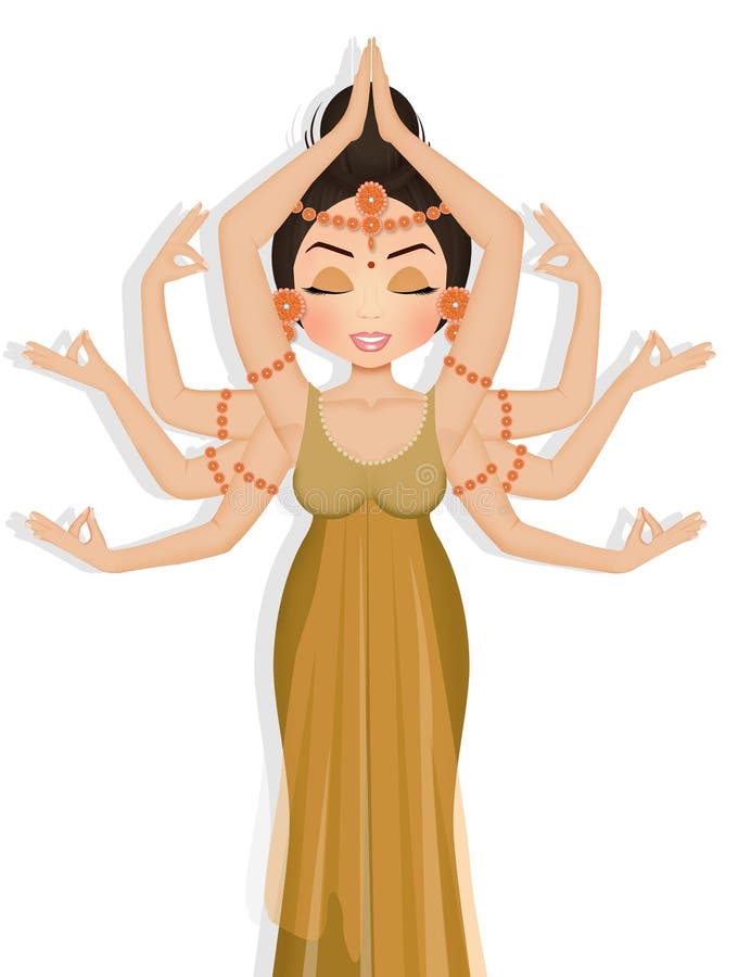 Goddess Shiva Stylized Isolated Stock Vector - Illustration of shiva ...