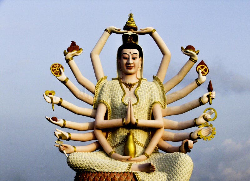 The Goddess Shiva with a Thousand Arms Stock Photo - Image of asia ...