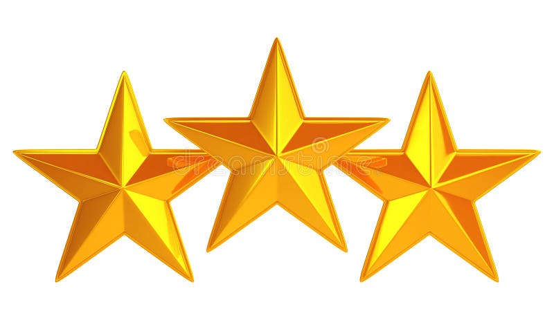 Goden tres estrellas stock de ilustración. Ilustración de ganador ...
