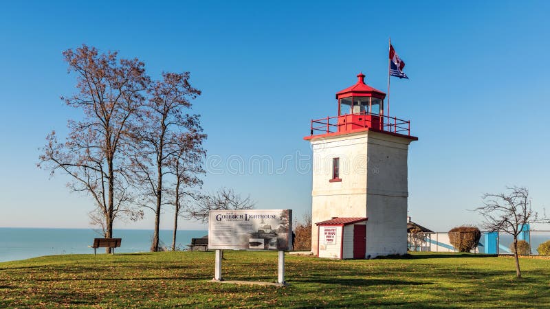 Lighthouse in Goderich, the Oldest Canadian Light Station on Lake Huron ...