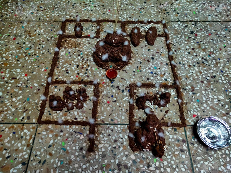 Godhan Puja in Indian House. God Godhan Made for Cow Dung. Stock Image ...