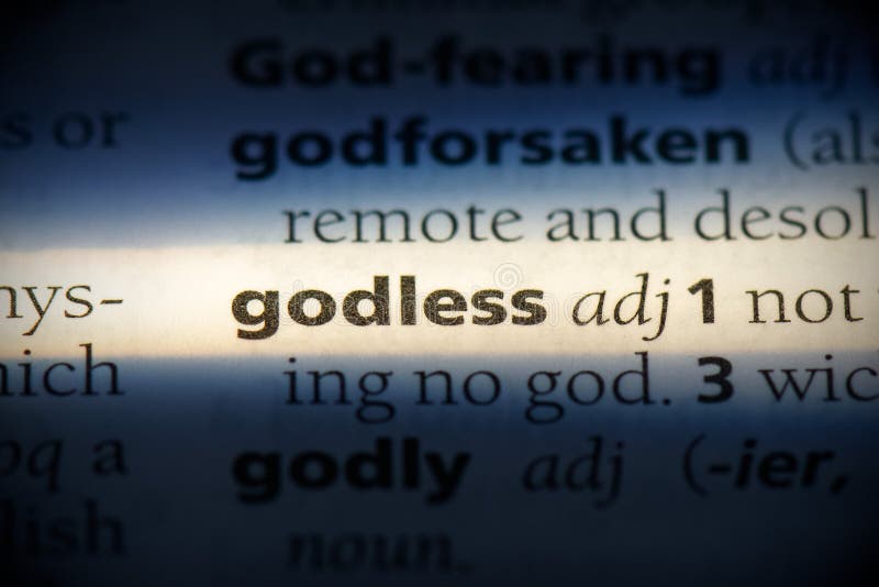 Godless stock image. Image of focus, vocabulary, word - 161576437