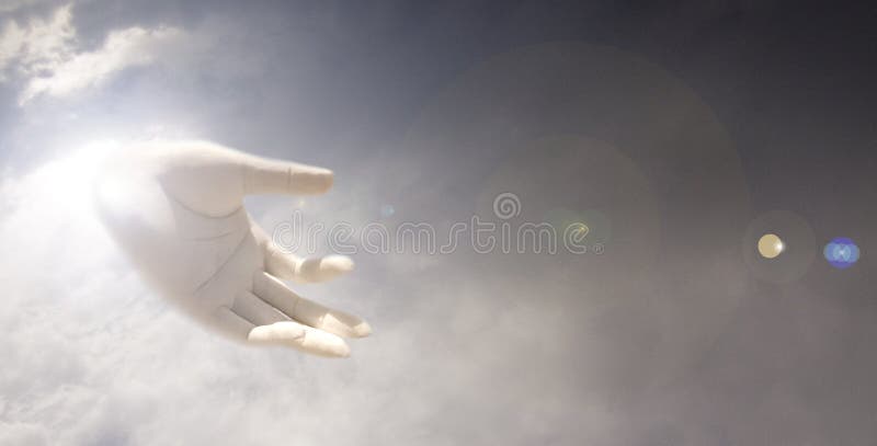 Gods Hand stock vector. Illustration of background, flare - 6030032