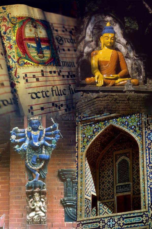 Godsdienstige Montering - 4 Godsdiensten Stock Foto - Image of jami ...