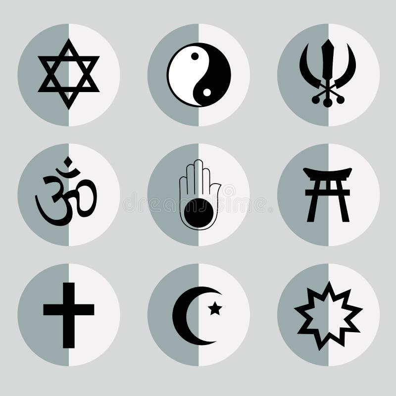 Vectorpictogrammen Van Islam Godsdienstige Symbolen Vector Illustratie ...