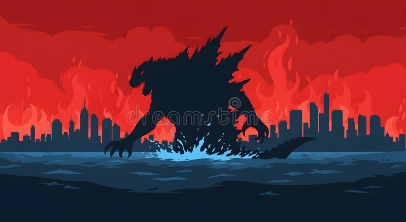 Lighting Godzilla Stock Illustrations – 7 Lighting Godzilla Stock ...